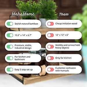 HahaHome Coffee Organizer for Countertop - Ideal for Coffee Bar & Station - Essential Coffee Accessories & Organizer for Countertop Use