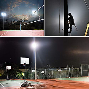 Floodoor 150W LED Flood Light Outdoor, 15,000lm Super Bright Daylight FloodLight,6500K Daylight IP66 Waterproof Safety Light with Plugs for Garages, Gardens, Courtyards, Lawns.