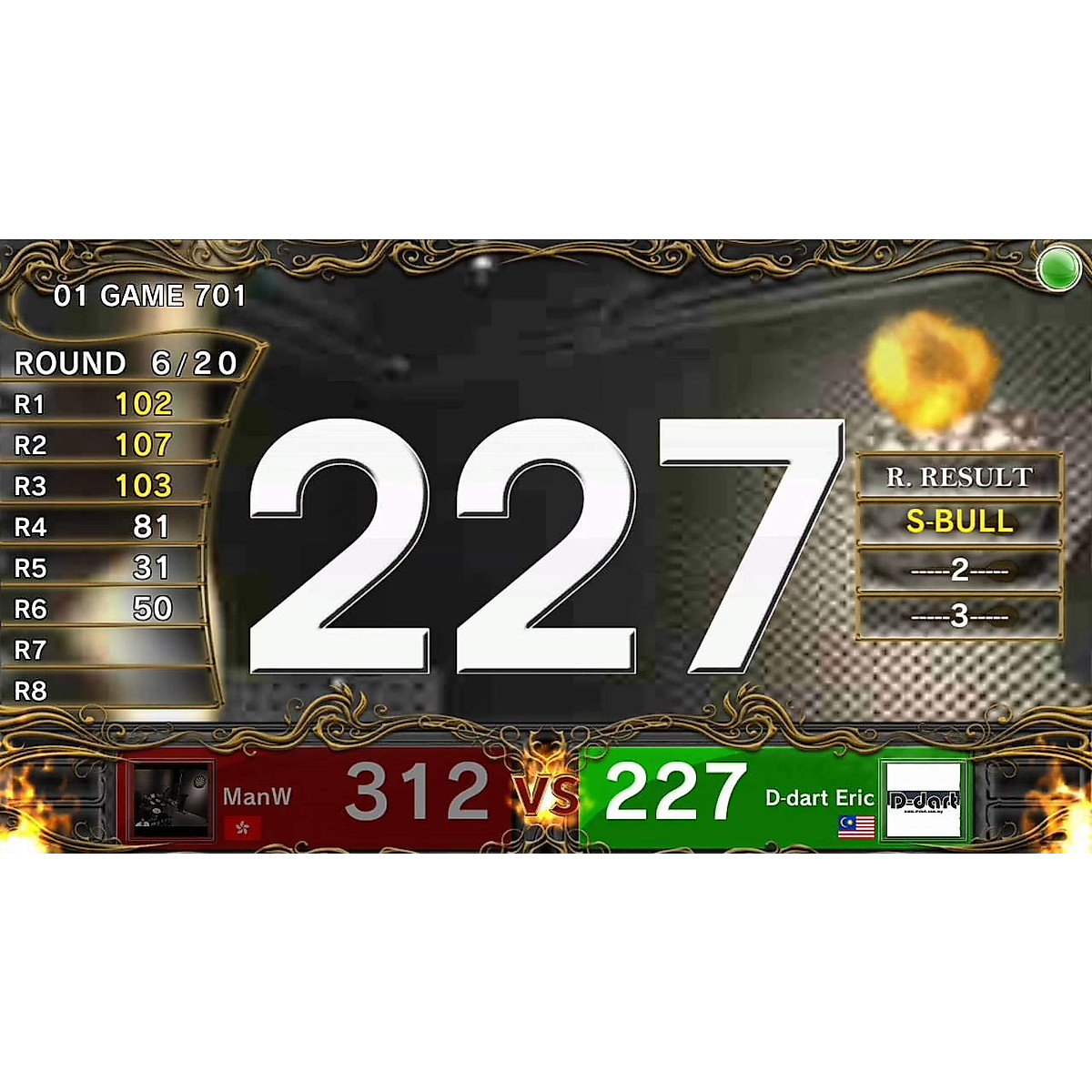 GRAN BOARD 3S Green Online Bluetooth Smart Dartboard for Adults & Game Room Package c/w -Gran Bracket, Throw line Sticker, Smartphone Holder, Extra tip 50pcs, Adapter, Cable & FCX Dart.