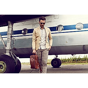 Time Resistance Leather Backpack Rucksack City Bag Unisex Matt Brown