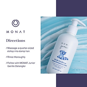 MONAT Junior Gentle Conditioner - A safe and gentle Anti Frizz Hair Conditioner for children that rinses out quickly. All Natural Tear-free, Sulfate & Paraben-free - Net Wt. 177 ml e / 6 fl. Oz.