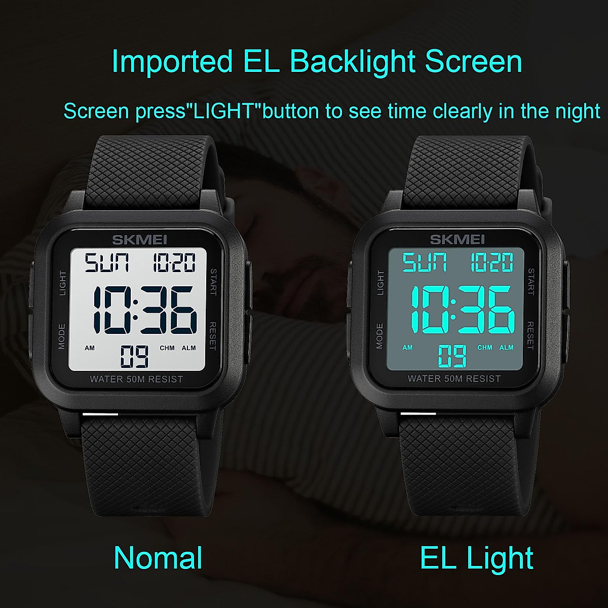 Gosasa Men Sports Military Watches Digital Airplane Shaped LED Light Waterproof Watches