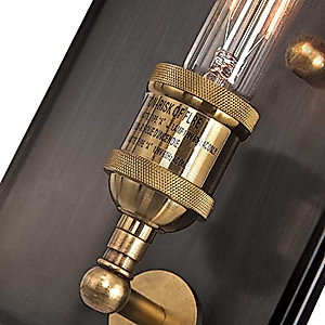 c cattleya Outdoor Wall Light Fixture, Brass Exterior Wall Lantern Sconce, Waterproof Outdoor Wall Mount Front Porch Light with Unique Door Design for Garage Garden Patio Staircase Balcony