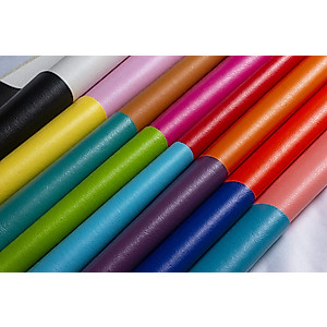 Faux Leather Sheets for Crafts, 16PCS/Set Leather Fabric 8.3" x 12"(21cm x 30cm) A4 Synthetic Leather Fabric Sheets for Leather Earrings Bows Making PU Fabric Leather for DIY Projects (Thin Material)