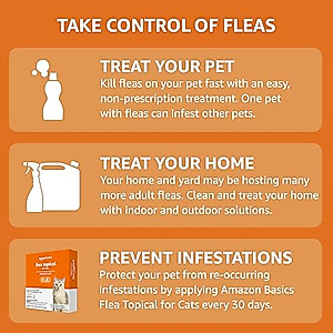 Amazon Basics Topical Flea Treatment for Medium Cats (5-9 Pounds), 6 Count (Previously Solimo)