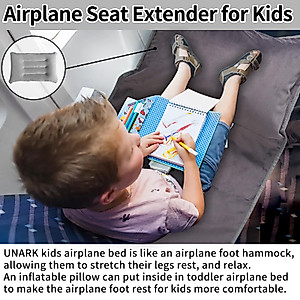 UNARK Toddler Airplane Bed for Toddler Airplane Seat Extender for Kids Airplane Bed,Inflatable Airplane Foot Rest