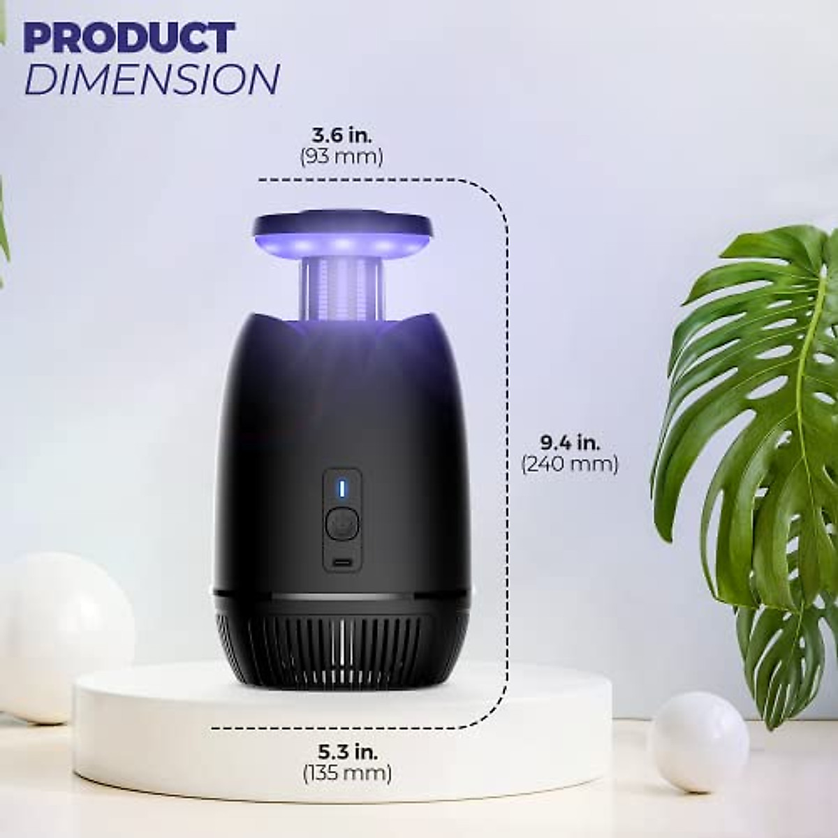 TRAPPED Elite Insect Trap, Zapper Fly Traps Catcher for Mosquito, Fruit Flies, Gnat, Moth Flying Insect, Bugs Trap with UV Light. Electric Bug Zapper, Killer Indoor, Repellent