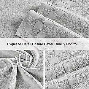 DIAOJIA Bath Towels Gray Towel Soft 6 Piece, Cotton Anti Odor Family Towels, Highly Absorbent Quick-Drying Lightweight Spa Towel for Bathroom 2 Bath Towel 2 Hand Towel 2 Washcloth