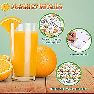 48 Pieces Little Cutie Baby Shower Water Bottle Labels Orange Water Bottle Wrapper Stickers Party Favors Decorations for Boy Girl Baby Shower, 3 Styles (Cute Style)