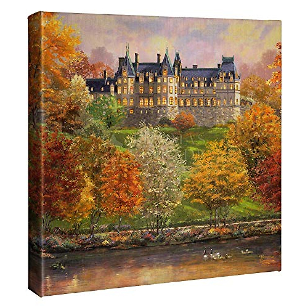 Thomas Kinkade Studios Biltmore in the Fall 14 x 14 Wrapped Canvas