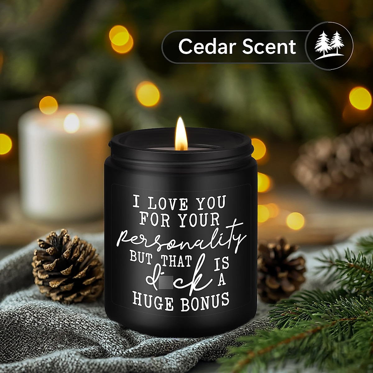 LEADO Candles for Men, Funny Gifts for Boyfriend, Valentines Day Gifts for Him, Husband Gifts - Naughty Anniversary, Christmas, Birthday Gifts Ideas for Boyfriend, Husband, Fiance, Blue Collar