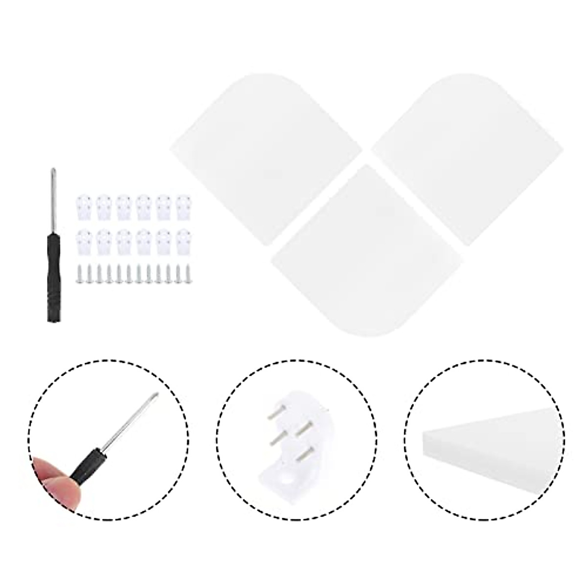 iplusmile Corner Wall Shelf Set of 3, Wall Mounted Floating Corner Shelves, Wall Storage Display Shelves for Home Décor, Bedroom Bathroom