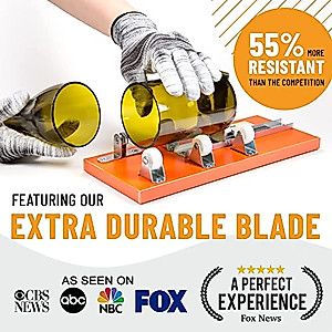 Home Pro Shop Premium Glass Bottle Cutter Kit - DIY Glass Cutter for Bottles - Beer & Wine Bottle Cutter Tool with Safety Gloves & Accessories