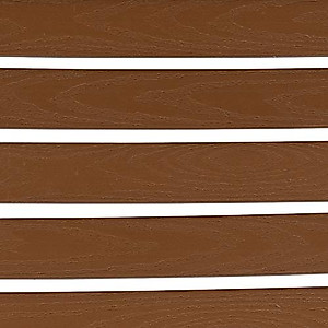 Flash Furniture Lark Outdoor Stackable Side Chair with Faux Teak Poly Slats