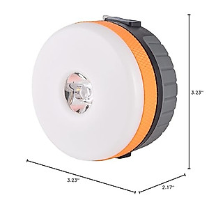 LIT-PaTH LED Camping Lantern, Rechargeable Light with Magnet Base, 2200 mAh, Survival Kit for Emergency, Hurricane, Outage, Medium Orange, 1 Pack