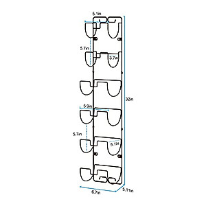 Bextsrack Towel Rack Wall Mounted Metal Wine Rack Towel Holder Organizer for Storage of Bathroom Towels, Washcloths, Hand Towels, Black