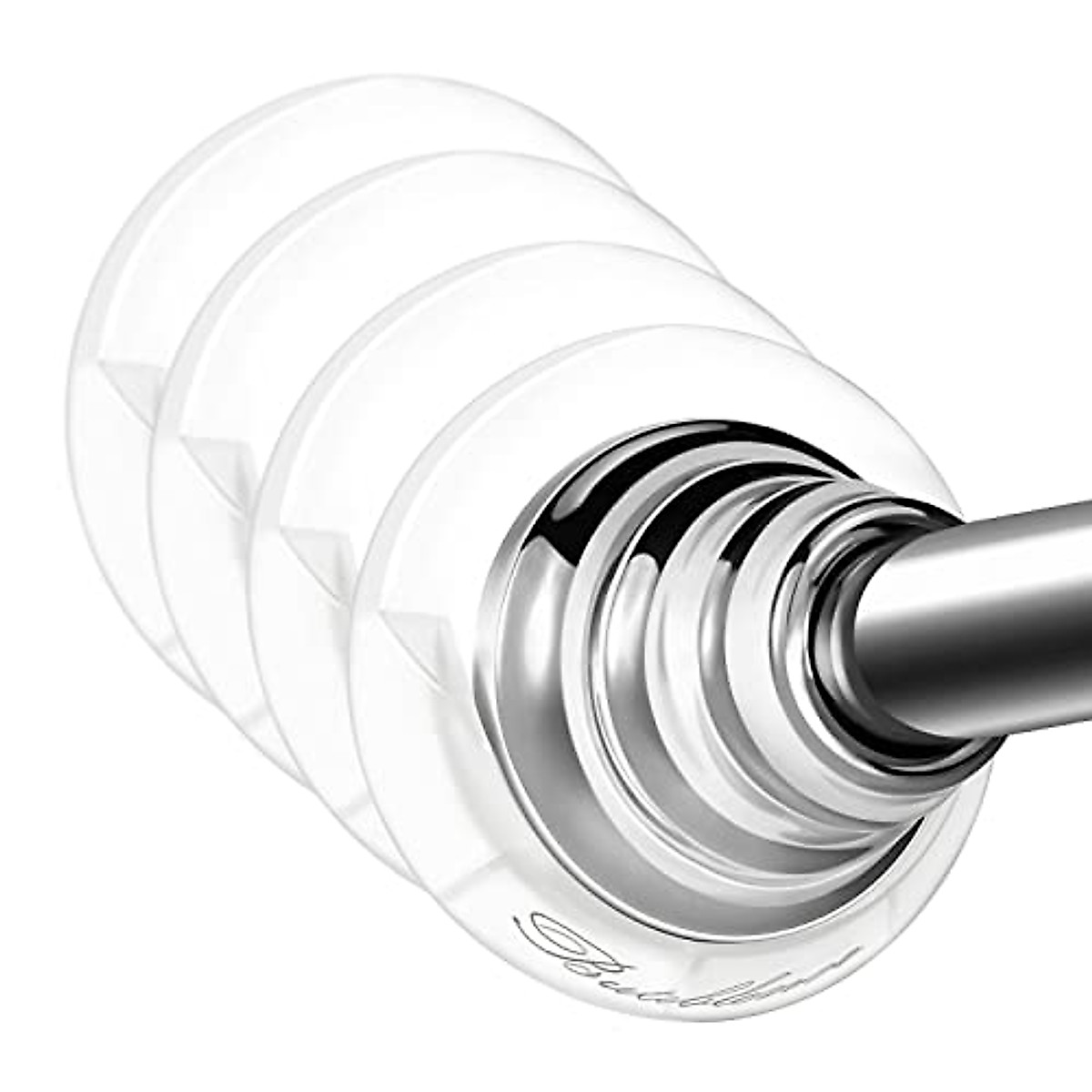 BUTIBLENER Shower Curtain Rod Holder for Wall 4 Pack, Adhesive Shower Rod Tension Retainer, No Drilling, Invisible Wall Mount Holder, Transparent(Shower Curtain Rod Not Included)