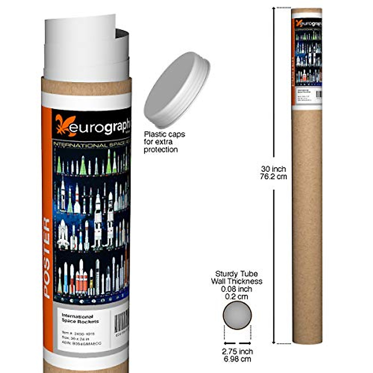 EuroGraphics International Space Rockets Poster, 36 x 24 inch