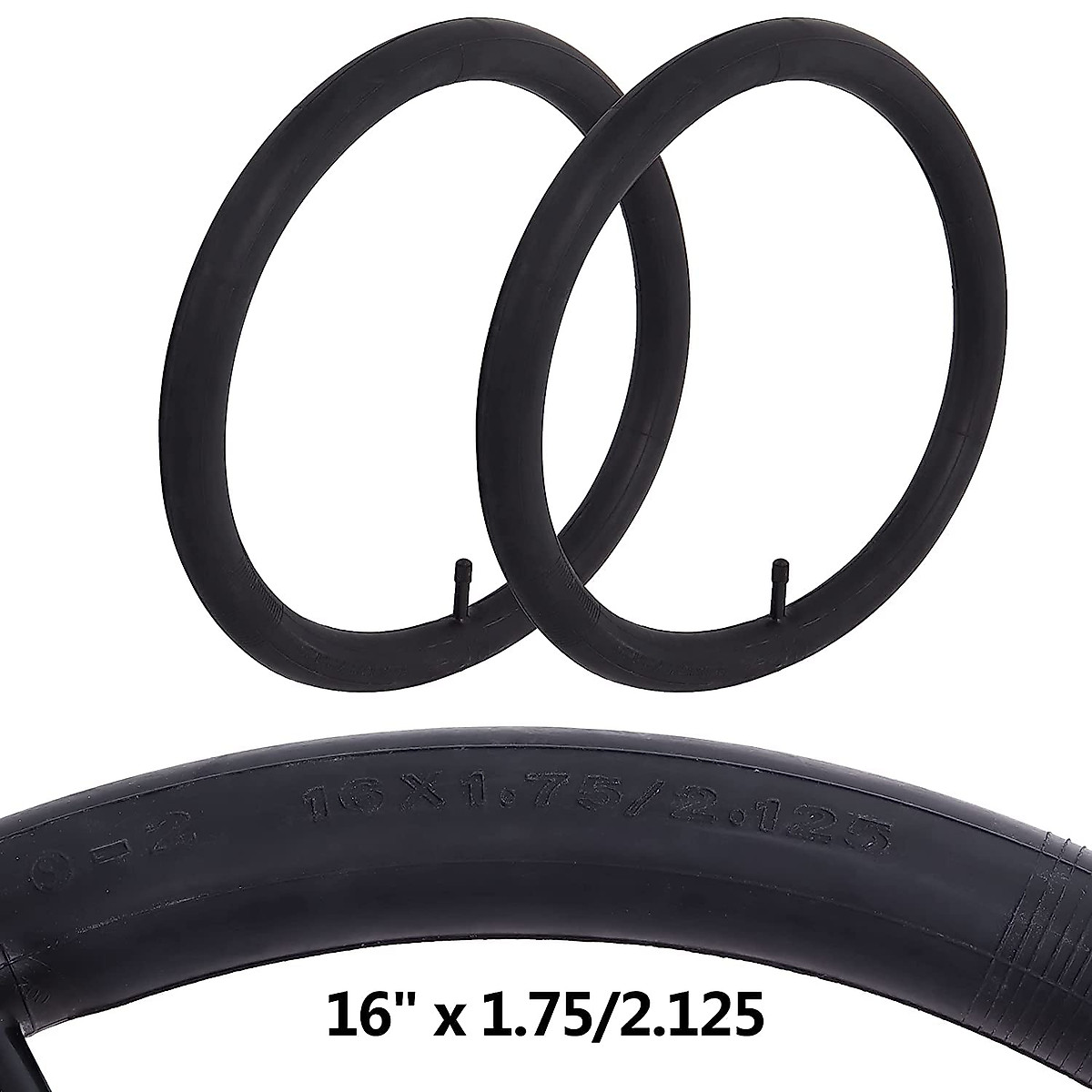 Wadoy 16'' x 1.75/2.15 Kids Bike Inner Tubes Compatible with BOB Revolution SE/Flex/Pro Sport Utility Ironman Strollers, Thorn Resistant (2 Pack) for Stroller Kids Bike Tires and Inner Tubes