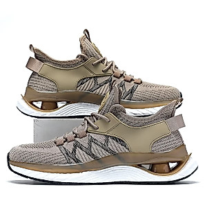 Men's Running Shoes Fashion Walking Lightweight Sneakers Tennis Casual Workout Cross Trainers Zapatos para Hombre Khaki