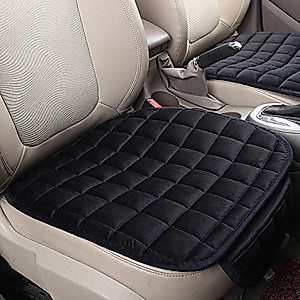 FIVAMI Car Seat Cushion with Storage Hanging Bag,Car Seat Protectors with Comfort Memory Foam Non Slip Bottom,Car Seat Cover for Cars, SUV & Truck,Auto Seat Cover Mat for Baby Child Car Seats (Beige)