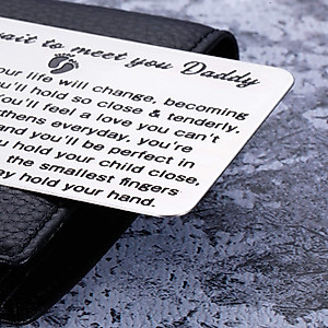 New Dad Wallet Insert Card Daddy to Be Gifts Pregnancy Baby Announcement Gifts for Him New Father Soon to Be Daddy Gifts for Men First Time Dads Gifts from New Mommy Christmas Father’s Day