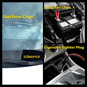 SUNAPEX 12V Solar Trickle Charger Portable Power Solar Panel Solar Battery Charger 12 Volt Waterproof Solar Battery Maintainer for Car Truck Boat RV Motorcycle Marine Trailer Battery