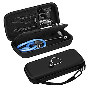 Yinke Stethoscope Case for Littmann Classic III/MDF/ADC Nursing School Essentials for Students, Stethoscope Accessories with Compartment Better Storage for Reflex Hammers, Scissors, Penlights, Black