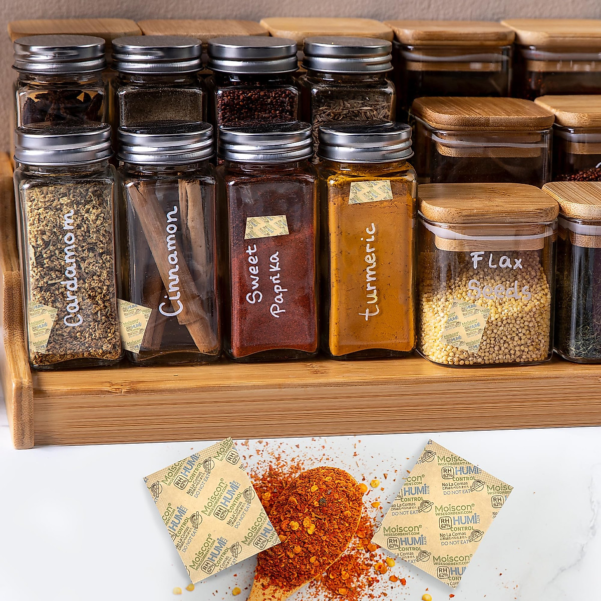 Wisesorb 30 Pack 62% RH 8 Gram Two-Way Humidity Control Packs for Storing 1 oz, Size 8 Moisture Control Packets Individually Wrapped