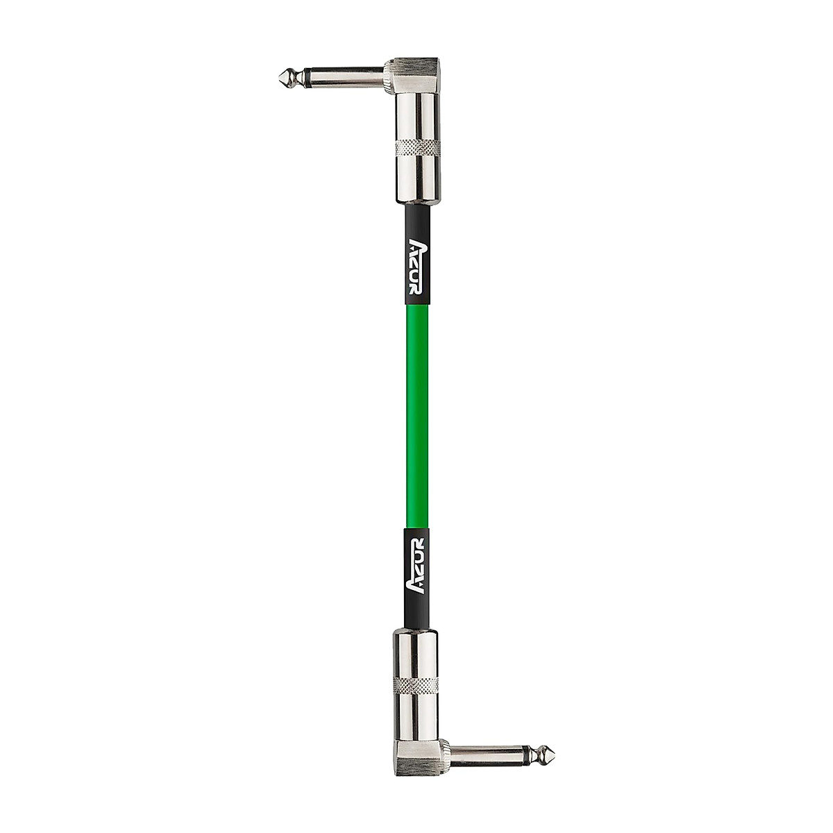 AZOR Guitar Patch Cables Right Angle,12 cm Instrument Cables for Guitar Bass Effect Pedals 6 Pack (Multicolored)