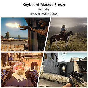 One Handed Macro Mechanical Keyboard,Multifunctional Mechanical Gaming Keypad with 9 Fully Programmable Keys Support NKRO, Hotkeys, One-Click Start, Floating Window and Macro for OS,Windows,Vista