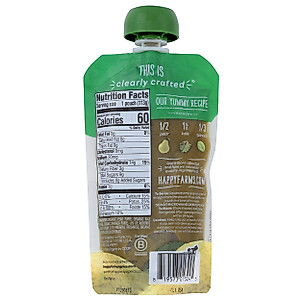 Happy Baby Pears Kale and Spinach Organic Baby Food, 4 Oz Pouch