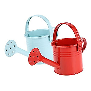 Yardwe Toys 2pcs Watering Can Flowers Decoration Vintage Car Decor Mini Spray Bottle Watering Can Mini Iron Watering Garden Watering Pot Watering Tin Watering Can with Mouth House Plants