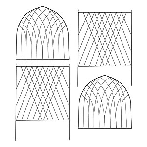 2 Pack Large Garden Trellis for Climbing Plants and Vines, for Ivy, Roses, Cucumbers 75 inches Plants Support Tall Wall Rustproof Black Steel Metal Trellis