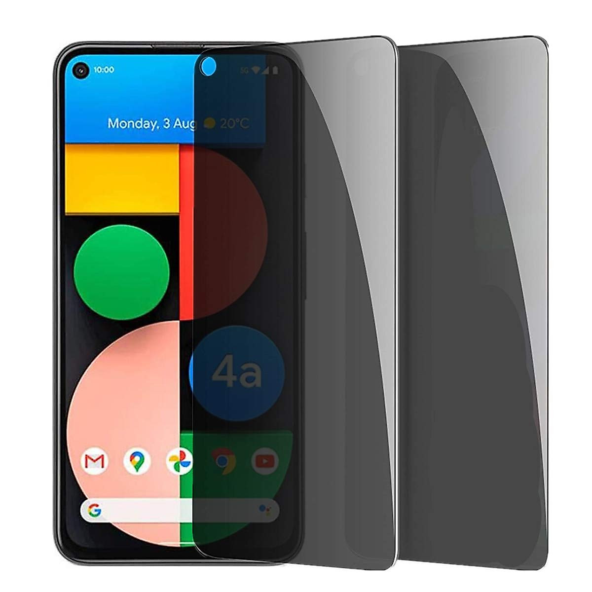 for Google Pixel 4a 5G Privacy Tempered Glass, Ultra Thin Anti-Scratch Anti-Peeping Privacy Screen Protector Proteceive Film for Pixel 4A 5G GD1YQ (2 PCS)