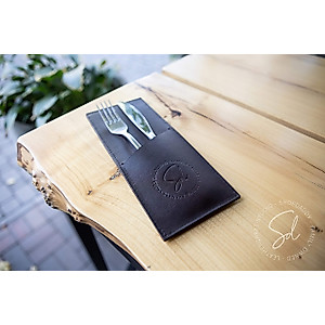 Custom Personalized Leather Cutlery Organizer-Utensil Holder, Utensil Organizer, Silverware Holder, Cutlery Holder, Spoon and Fork Holder, Silverware Sleeves, Flatware Holder, Cutlery Wrappers