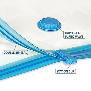 MattEasy Space Saver Vacuum Storage Bags, 6 Pack Combo (2 Jumbo/2 Large/2 Medium) Space Saver Bags with Pump, Storage Vacuum Sealed Bags for Clothes, Comforters, Blankets, Bedding