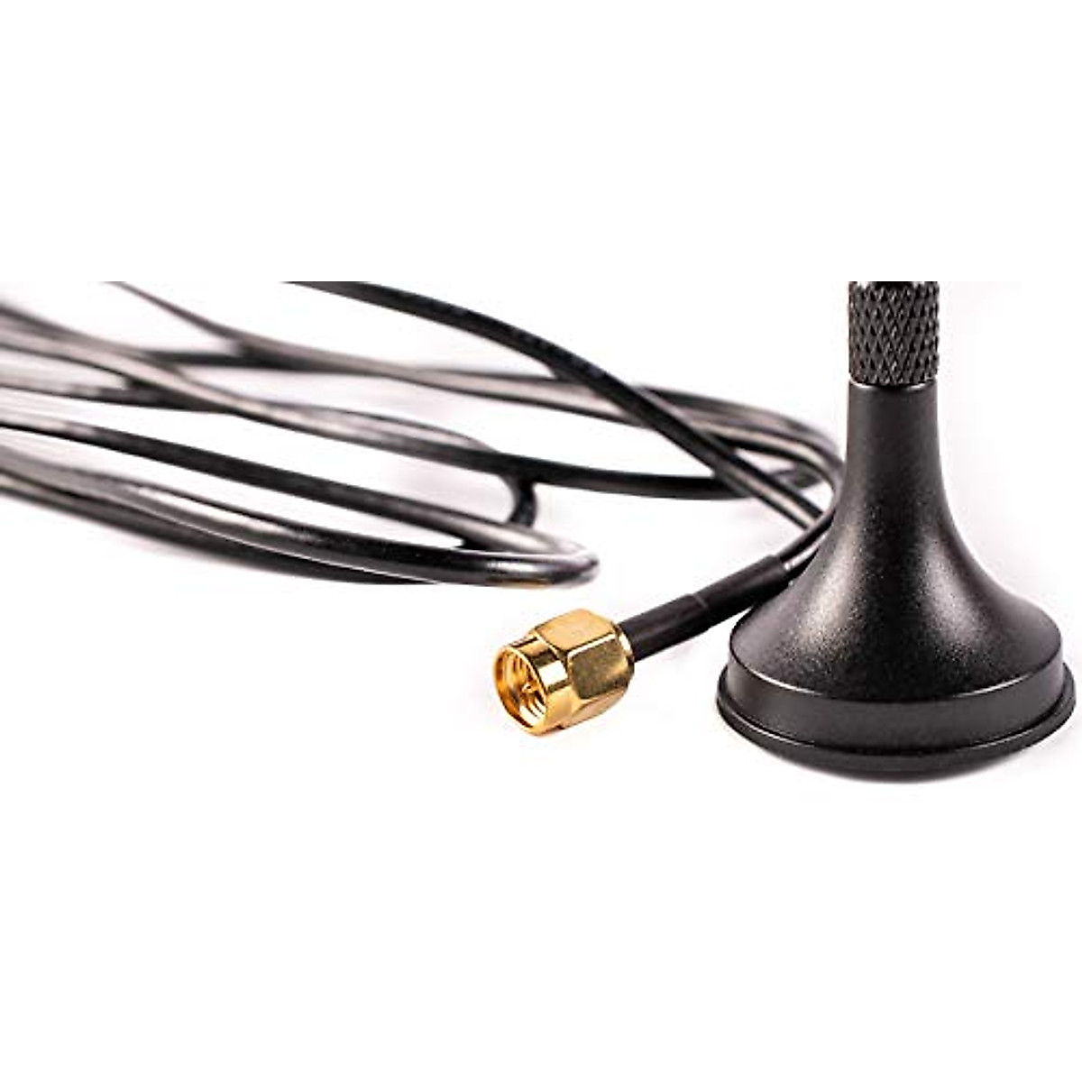 Electrodepot 433 MHz Unity Gain Omni, 6 Inches Antenna with Magnetic Base and Male SMA Connector Antenna Kit – Impedance 50 Ohms Garage Gate Door Opener Antenna