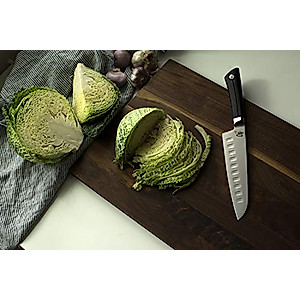 Shun Cutlery Sora 5-Piece Block Set, Kitchen Knife and Knife Block Set, Includes 6” Utility Knife, 9” Bread Knife, 7” Santoku Knife & Knife Block, Handcrafted Japanese Kitchen Knives