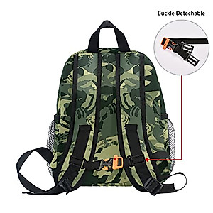 Glaphy Custom Kid's Name Backpack Green Camo Crab Toddler Backpack for Daycare Travel Personalized Name Preschool Bookbag for Boys Girls