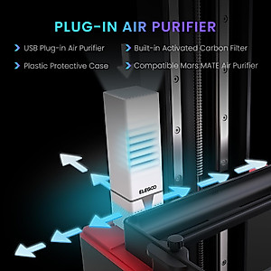 ELEGOO Saturn MSLA 3D Printer UV Photocuring LCD Resin 3D Printer with 4K Monochrome LCD, Matrix UV LED Light Source, Off-Line, and WLAN Print,192x120x200MM / 7.55x4.72x7.87 Inches Printing Size