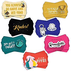 70 Kudos Cards - Thank You Appreciation & Recognition Blank Back Postcard – School Lunch Box Kids Notes – Business Employee Motivational Affirmation Bulk Gift – Teacher Reward Inspirational