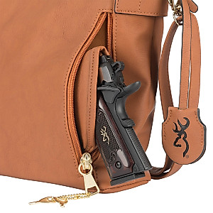 Browning Women's Concealed Carry Purse, Premium Holstered Handbag with Safety Locking Option, Catrina, One Size