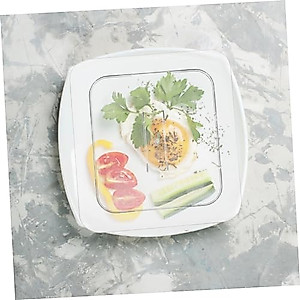 CONGARTENO 6pcs Dinner Plate Cover Clear Food Pan Polycarbonate Hotel Pan Cover Food Container Food Pan Cover Clear Steam Pan Food Pan Lid Steam Table Pan Covers Pantry Plastic Transparent