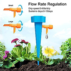 LINRUS 12pcs Automatic Irrigation Watering Spike for Plants Flower Indoor Household Auto Drip Irrigation Watering System Waterer