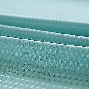 Waffle Weave Shower Curtain with Fabric Snap in Liner Set with Mesh See Through Top Hotel Quality White Shower Curtain Bathroom Curtain Shower Curtain Set 70 X 72 Inch Long Shower Curtain in Aqua