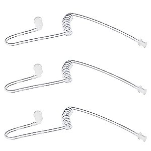 Replacement Clear Acoustic Coil Tube for Motorola Kenwood Walkie Talkie Surveillance Earpiece Two Way Radio Headset, Pack of 3