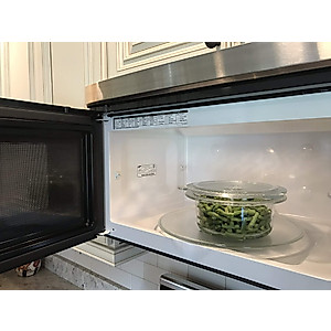 Cuchina Safe 2-Piece Vented Glass Microwave Safe Lids and Bowl Covers Set; Perfect Lid for Bowls, Mugs, and Pots (8 inch and 9 inch)