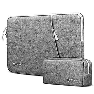 FINPAC Laptop Sleeve with Accessory Pouch for MacBook Pro M3/M2/M1 14-inch, MacBook Air/Pro 13, Protective Case with Tech Bag