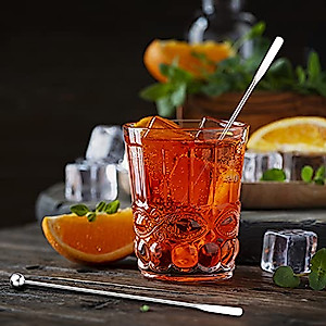 8 Pieces Stainless Steel Coffee Beverage Stirrers Drink Swizzle Stick with Small Rectangular Paddles, Beverage Stirrers for Coffee Cocktail Chocolate Milk Juices